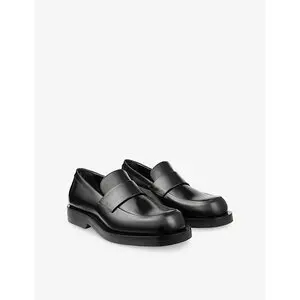 JIMMY CHOO Buff Leather Loafers