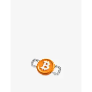 POUBEL Bitcoin Sterling Silver And Enamel Charm