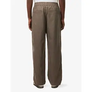 THE COUTURE CLUB Cupro Panelled Woven Trousers