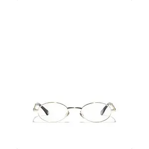 Chanel Oval-frame Metal Optical Eyeglasses - Black