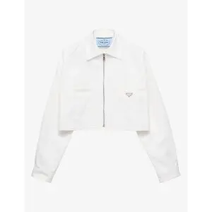 Prada Cotton Cropped Jacket - White