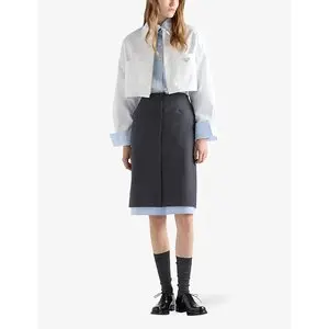Prada Cotton Cropped Jacket - White