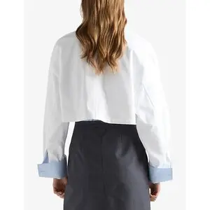 Prada Cotton Cropped Jacket - White