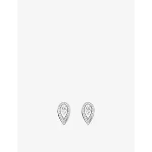 Messika Fiery Gold And 0.25ct Diamond Stud Earrings - White