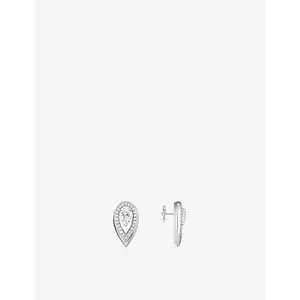 Messika Fiery Gold And 0.25ct Diamond Stud Earrings - White