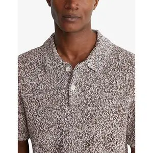 REISS Marco Marled Cotton-blend Polo Shirt