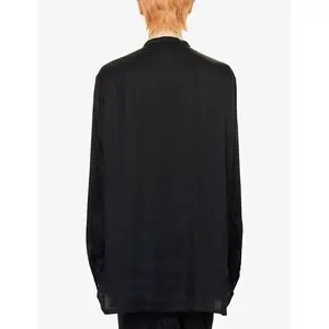 Rick Owens Larry V-neck Satin Shirt