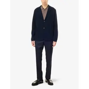 Corneliani Single-breasted Virgin-wool Knitted Jacket