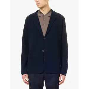 Corneliani Single-breasted Virgin-wool Knitted Jacket