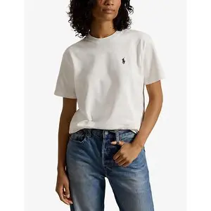 Polo Ralph Lauren Cotton T-shirt With Embroidered Logo - White