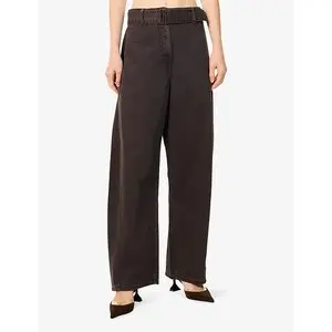 Magda Butrym Belted Barrel-leg Denim Jeans