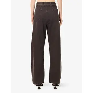 Magda Butrym Belted Barrel-leg Denim Jeans
