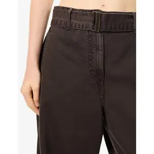 Magda Butrym Belted Barrel-leg Denim Jeans