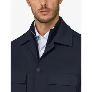 Boggi Milano Collared Zip-up Stretch-cotton Jacket