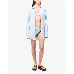 Monday Swimwear La Jolla Checked Stretch-cotton Shirt
