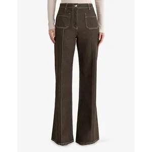 REISS Sakura Flared Denim Jeans