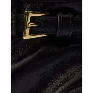 Prada Leather Mini Shoulder Bag - Black