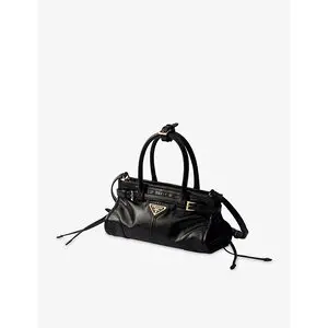 Prada Leather Mini Shoulder Bag - Black