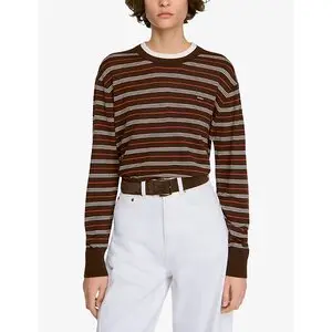 Sandro Striped Round-neck Wool Jumper