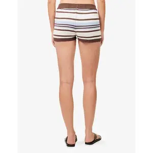 4TH & RECKLESS Amara Striped Cotton-blend Shorts