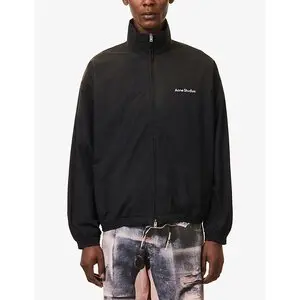 Acne Studios Logo Print Zip Pocket Cotton Jacket