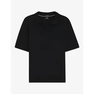 BOSS Short-sleeved Knitted Wool Polo Shirt