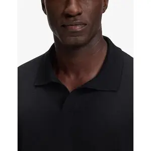 BOSS Short-sleeved Knitted Wool Polo Shirt
