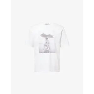 Jacquemus Le Campagne Photograph-print Cotton And Hemp-blend T-shirt - White Printplage
