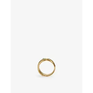 Monica Vinader 18ct Yellow Vermeil And Amazonite Ring