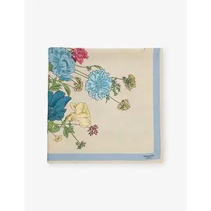 Max Mara Floral-print Silk Scarf - Beige