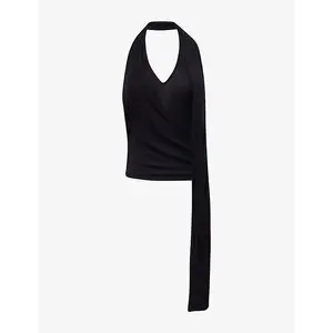 BELLE ANNA Halterneck Wool-blend Top