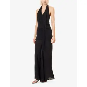 BELLE ANNA Halterneck Wool-blend Top