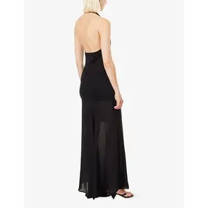 BELLE ANNA Halterneck Wool-blend Top