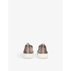 Santoni Victory Unlined Suede Trainers - Beige