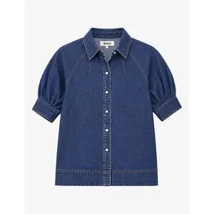 RO&ZO Puffed Sleeve Denim Shirt