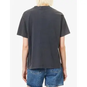 ANINE BING Relaxed-fit Embroidered Logo Cotton T-shirt