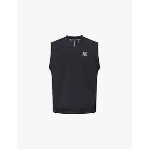 MANORS Reversible Stretch-woven V-neck Vest - Black