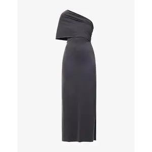 SAMSOE SAMSOE Samsøe Samsøe Sleeveless Asymmetrical Draped Maxi Dress - Black