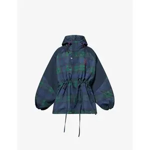 DAMSON MADDER Liu Check Raincoat - Navy