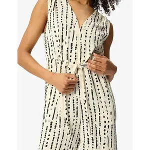 Whistles Patterned Wide-leg Woven Jumpsuit