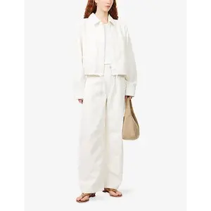 THE COUTURE CLUB Barrel-leg Cotton Denim Jeans