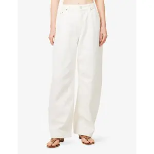 THE COUTURE CLUB Barrel-leg Cotton Denim Jeans