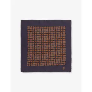 Dunhill Floral-pattern Silk Pocket Square