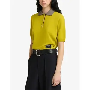 Marni Contrast Collar Cashmere Shirt