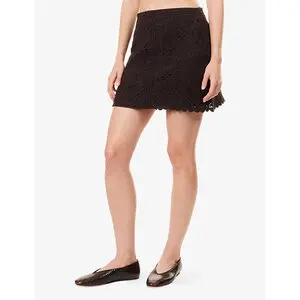 ME+EM Crochet-knit Cotton Mini Skirt