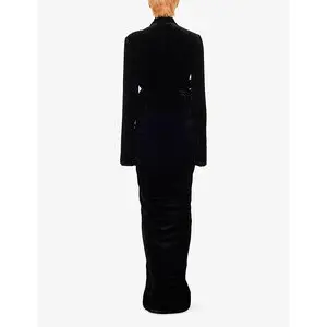 Rick Owens Draped Wrap-over Velvet Gown