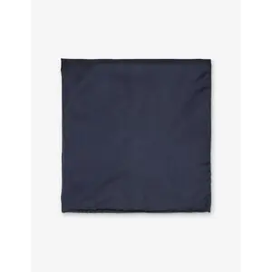 Corneliani Tonal Silk Pocket Square - Navy