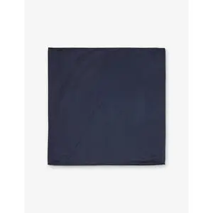 Corneliani Tonal Silk Pocket Square - Navy