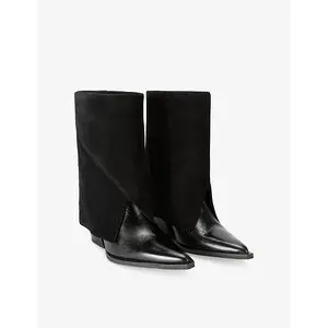 Steve Madden Mccoy Leather And Suede Knee-high Boots