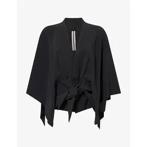Rick Owens Half-moon Tie Woven Top